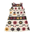 Abstract Western Patterns in Stripes Sleeveless Dress A-Line One-Piece ...