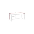 Regency Legacy 66 x 30 in. Executive Desk with Single Pedestal Drawer ...