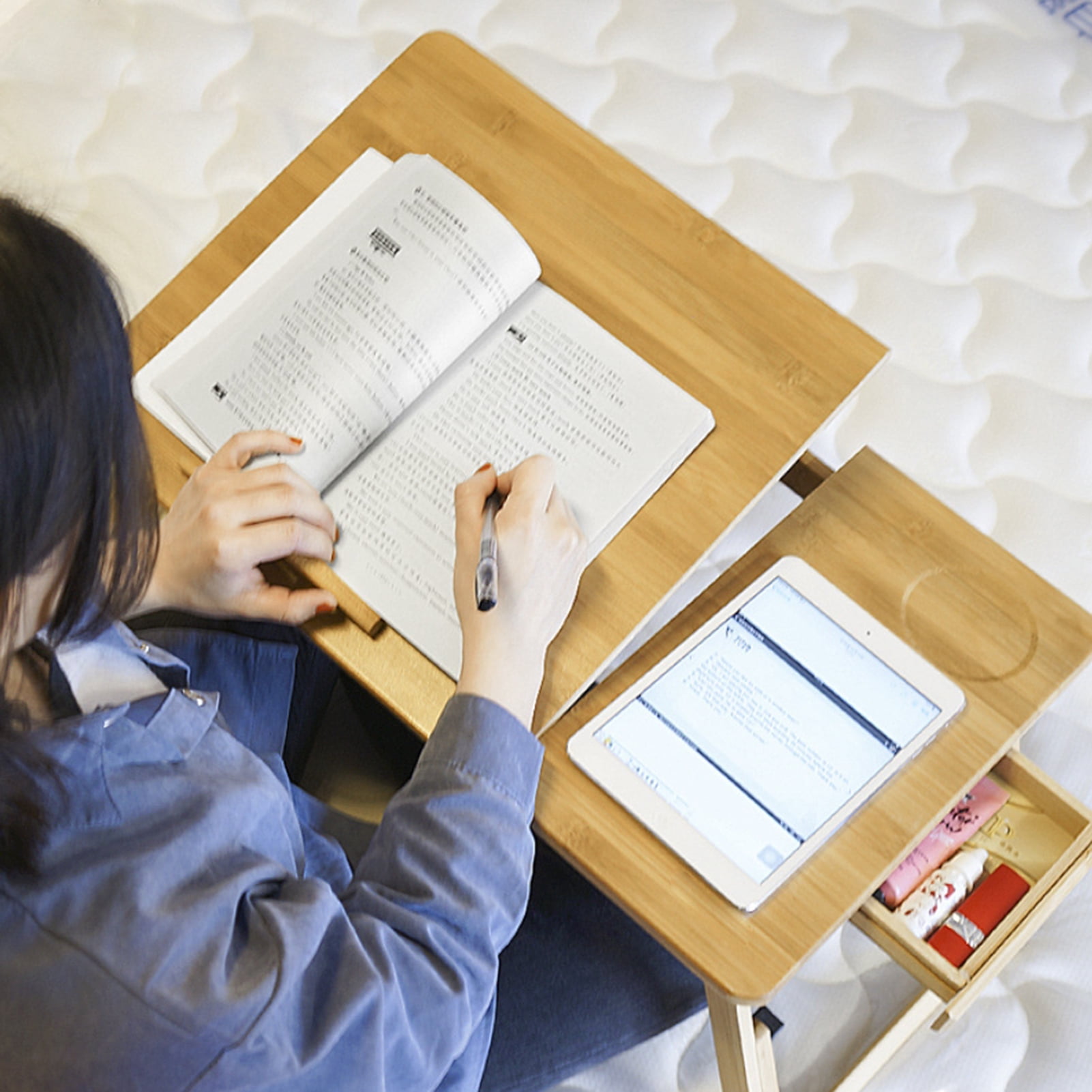 Buy Jadeshay Portable Liftable Wood Lap Desks, Adjustable Computer Bed ...