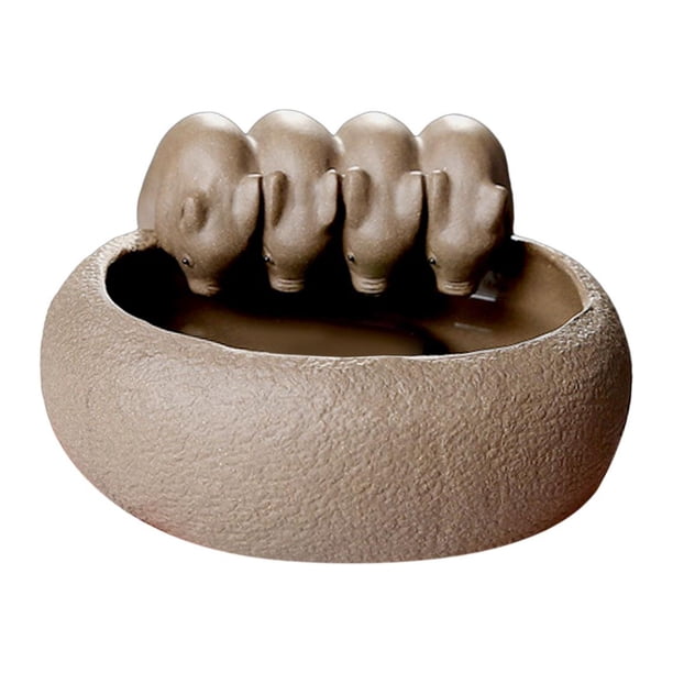 Sand Tea Pet Four Little Pigs Drink Water Ornament Collection Piglets ...