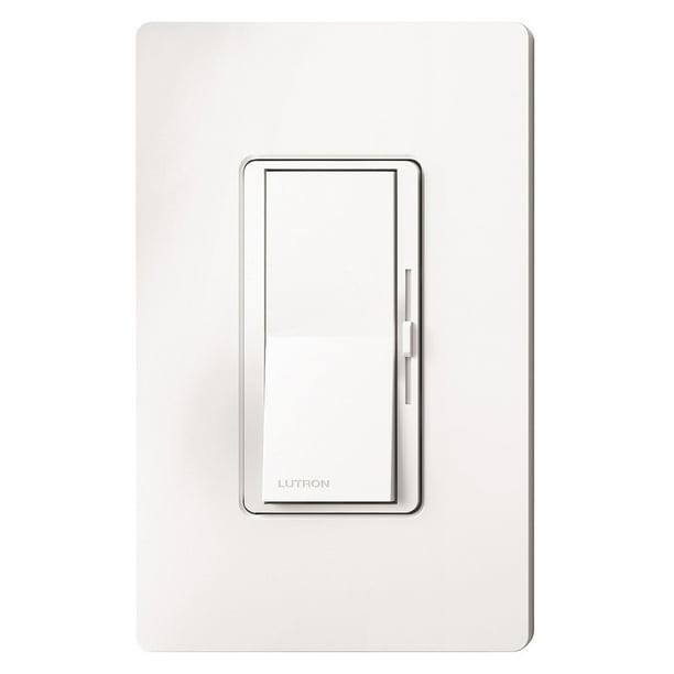 Lutron DVCL-153P-WH-3 White Diva CFL, LED, Halogen, And Incandescent ...