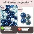 400Pcs Navy&Light Blue Pearl Vase Filler Beads, No Hole Faux Pearls ...