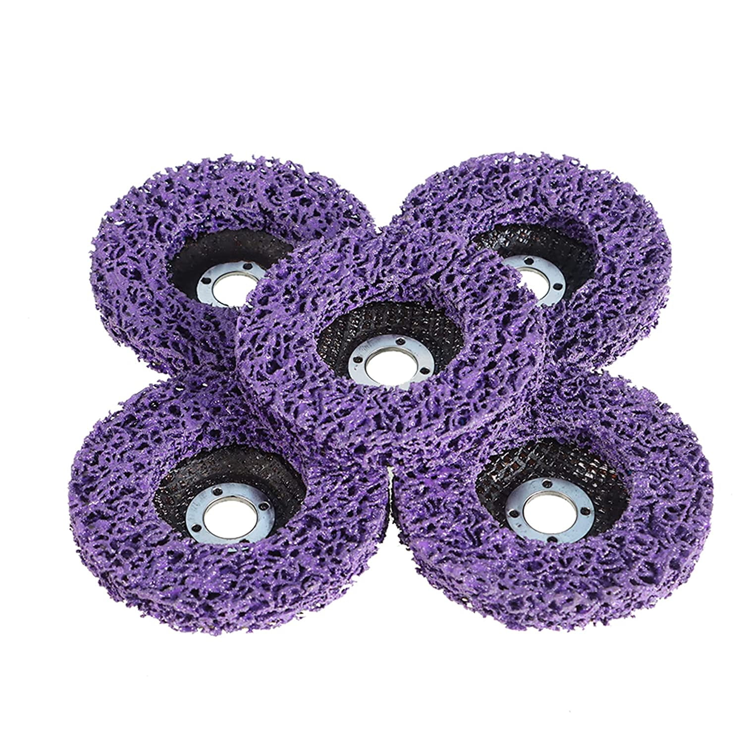 EPOTOOR 5Pcs 4 x 5/8 Bule Stripping Wheel Strip Discs Rust Remover ...