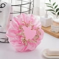 Clearance Hmlai Shower Cap Women Double Waterproof Shower Satin