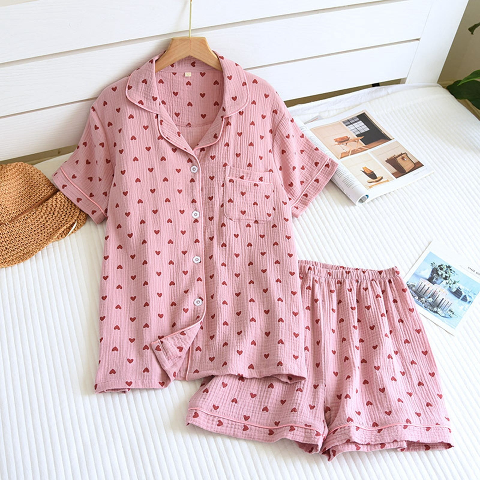 Click here for Xiaowwww Women Crepe Summer Thin Soft Seersucker L... prices