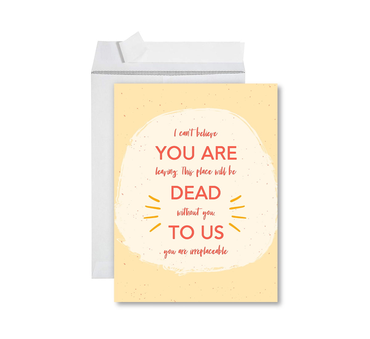 Koyal Wholesale Funny Farewell Jumbo Card You Are Dead To Us 85 X 11 Inch Goodbye Greeting Card