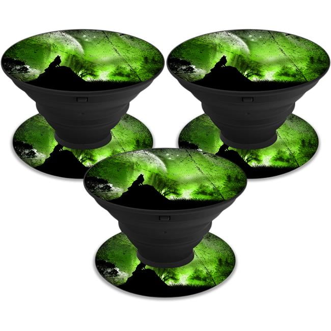 MightySkins POSOCK-Howling Wolf Skin Decal Wrap for Pop Sockets Sticker ...