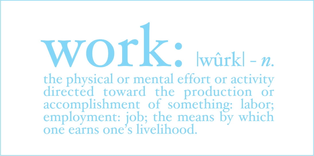 Work Definition Vinyl Decal - Medium - Ice Blue - Walmart.com