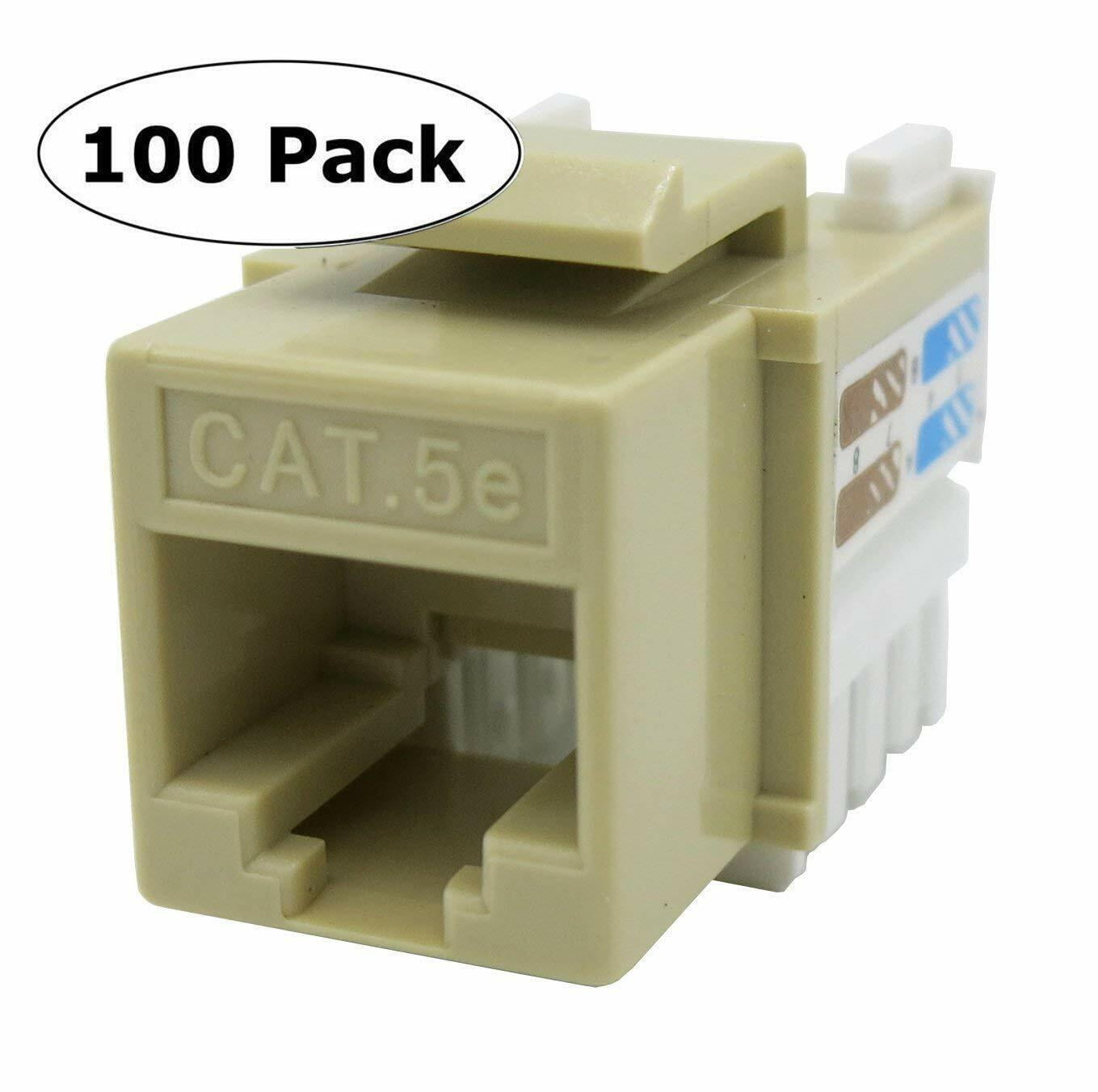 100 Lot CNAweb Cat5e RJ45 Modular Keystone Network Jack, 110 Style ...