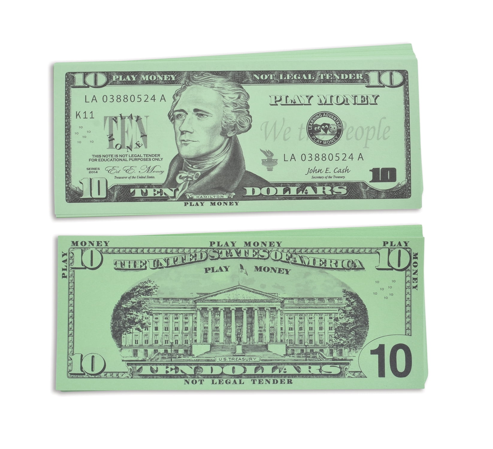 10 Dollar Bill Front And Back Actual Size