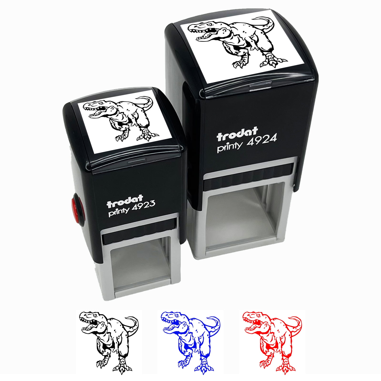Tyrannosaurus Rex T-Rex Dinosaur on the Hunt Self-Inking Rubber Stamp ...