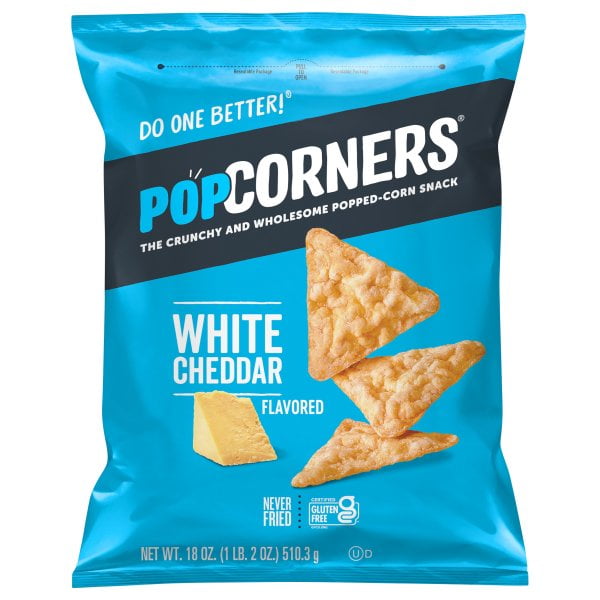 Popcorners Chips White Cheddar Snacks, 18 oz. - Walmart.com