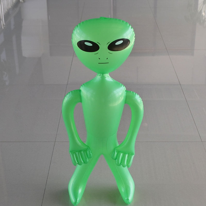 6 NEW INFLATABLE GREEN SPACE ALIENS ; BLOW UP INFLATE ALIEN HALLOWEEN ...