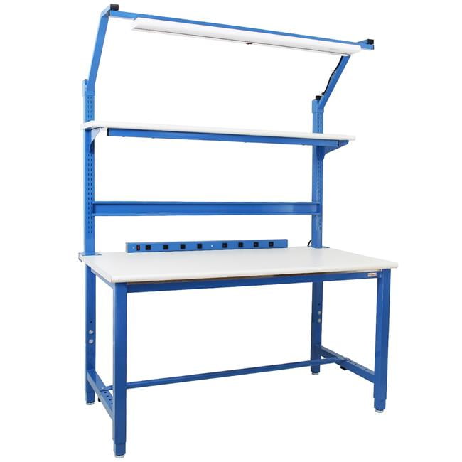 BenchPro KFC-5-LBFr-Wht 30 x 60 x 30 to 36 in. Kennedy Complete ...