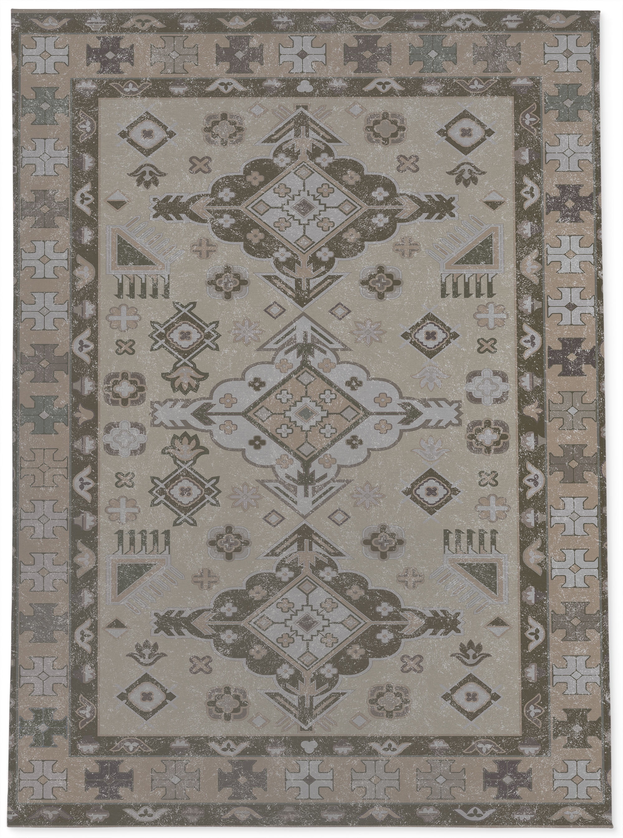 MODERN PERSIAN TAN Outdoor Rug By Kavka Designs - Walmart.com