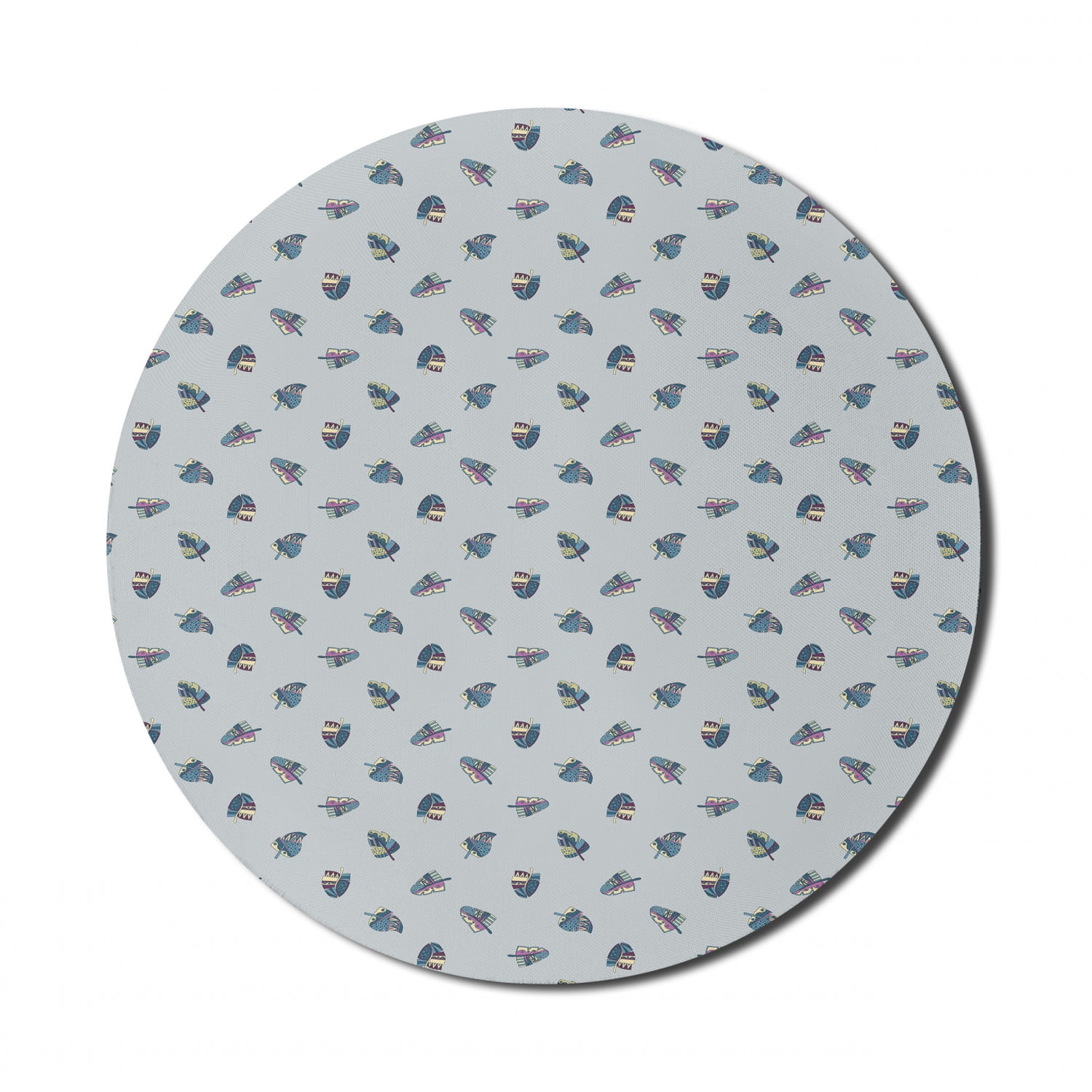 Abstract Mouse Pad for Computers, Childish Feathers Pattern Native ...