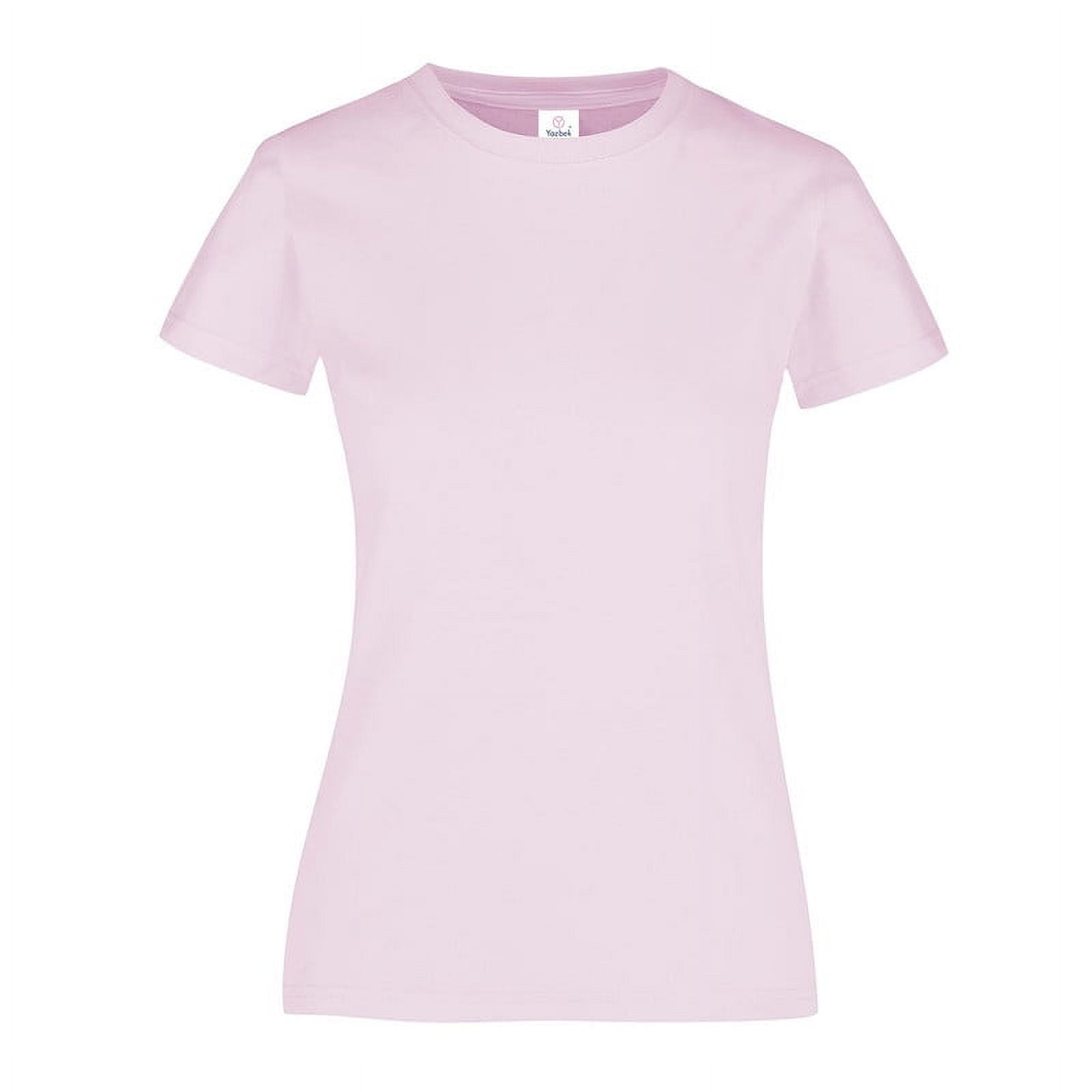 Playera Peso Completo para Dama, Color Rosa Pastel, 100% Algodón ...