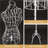 Bonnlo Female Fashion Stand, Vintage Wire Dress Mannequin for Home ...
