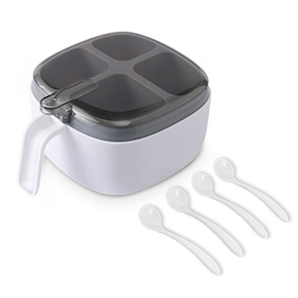Seasoning Box Portable Jar with Spoons Pepper Spice Modern Storage ...