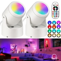 URTOM 6W RGBW Uplighting Indoor Color Changing Up Lights with Remote ...