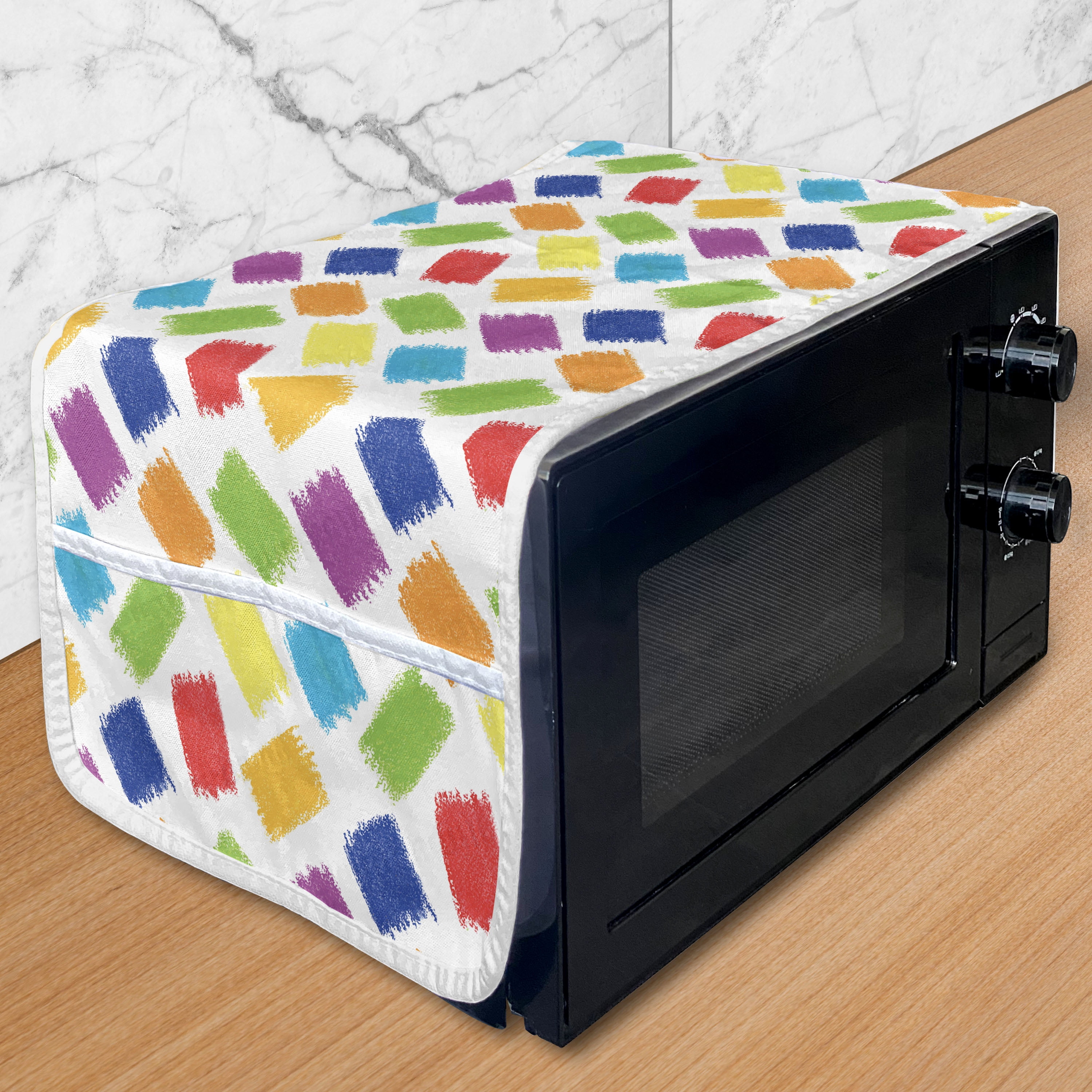 Abstract Microwave Oven Cover, Repeating Colorful Crayon Scribble ...