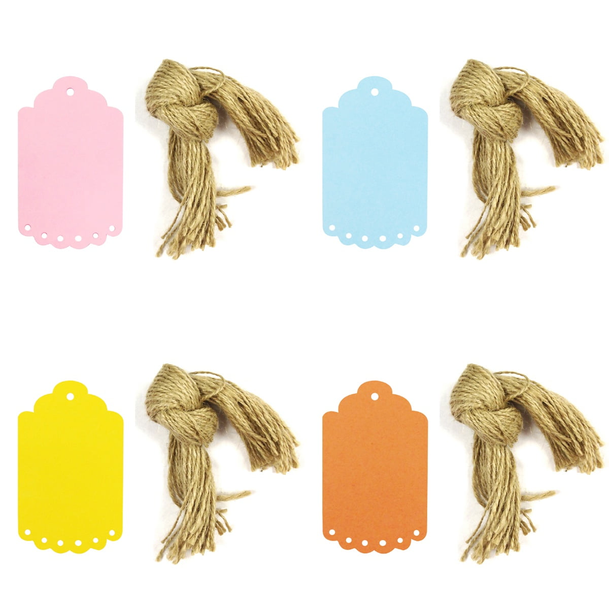 Wrapables® 40 Gift Tags/Kraft Hang Tags with Free Cut Strings for Gifts ...