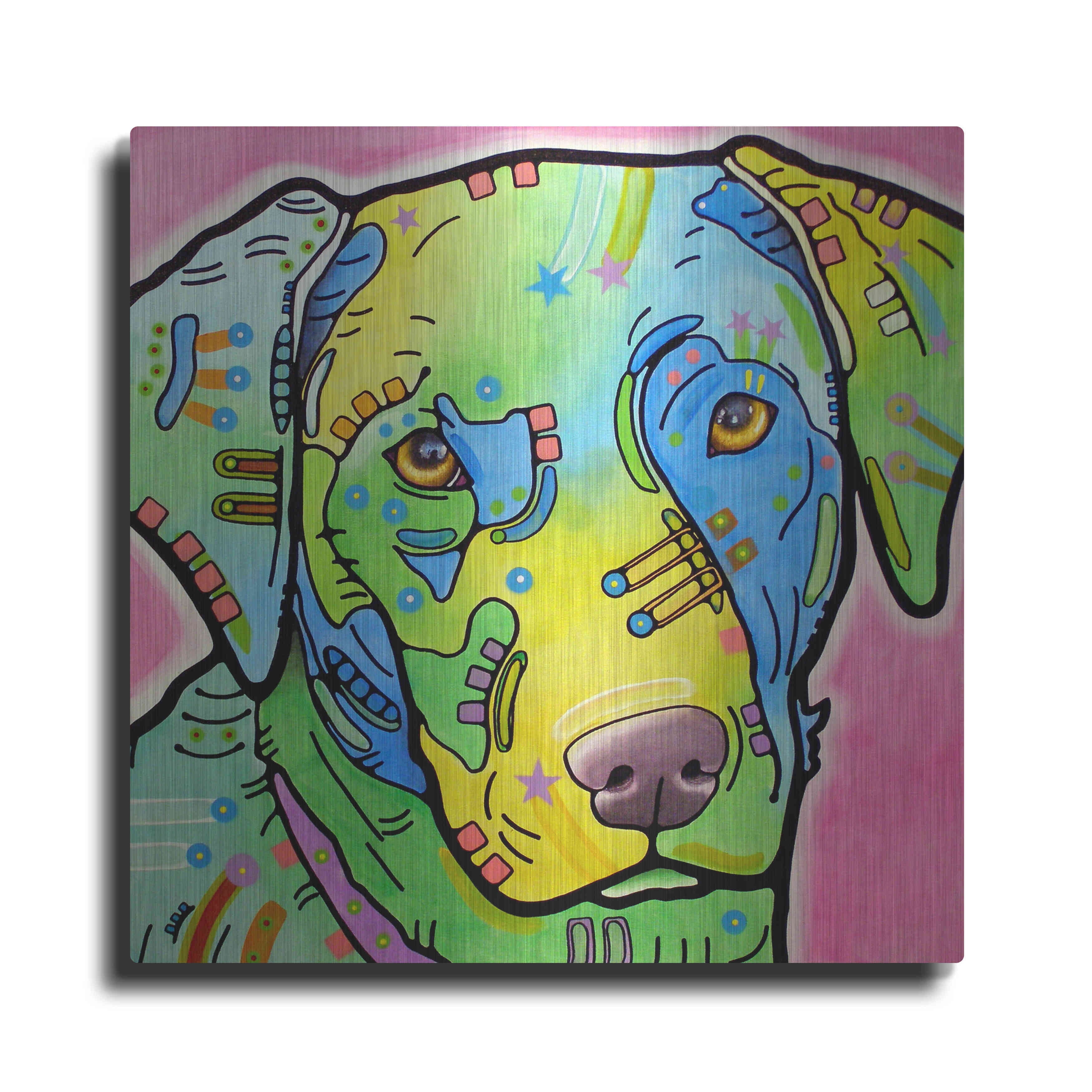 Luxe Metal Art 'Labrador' by Dean Russo, Metal Wall Art, 12"x12 ...