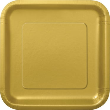 Square Paper Plates, 9 in, Lime Green, 14ct - Walmart.com