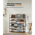Riousery 6 Tier Shoe Rack, 38.4 Inch, Holds 35 Pairs, Black Non-woven ...