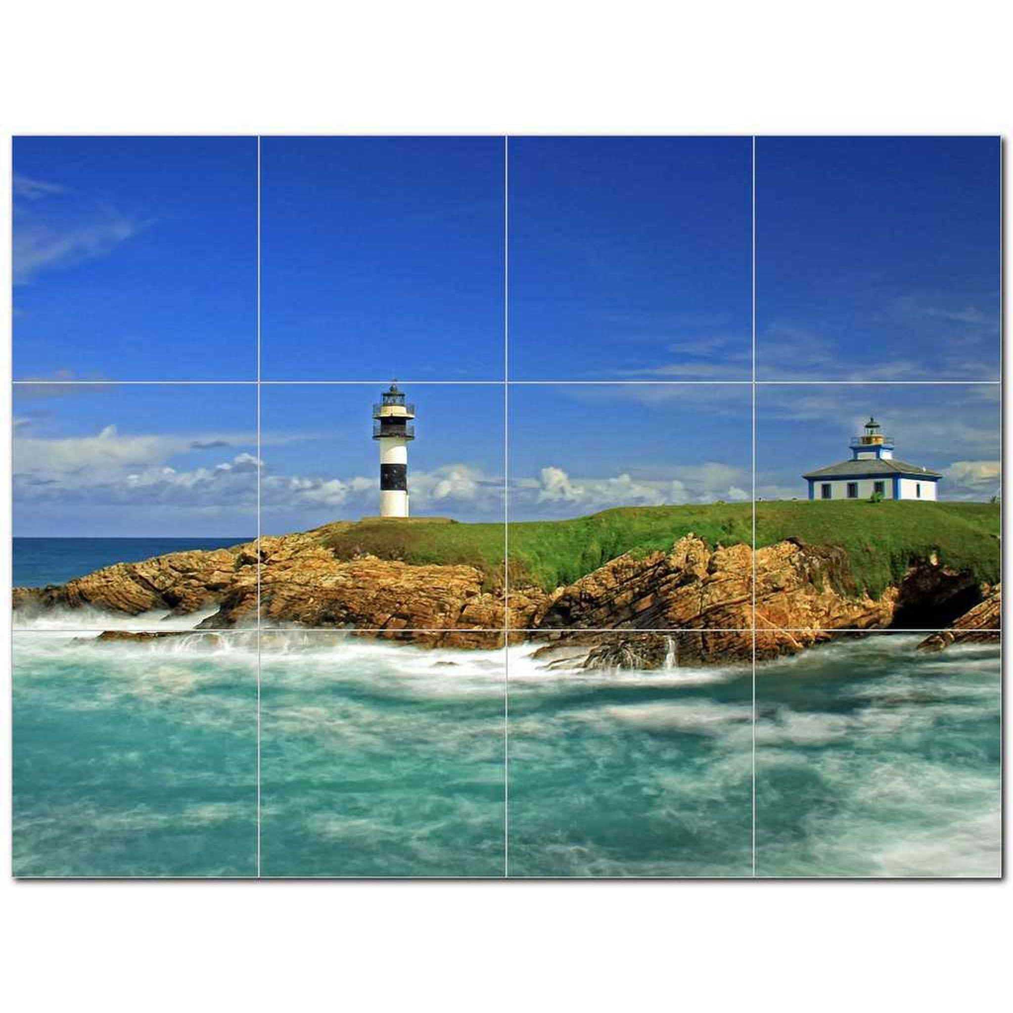 Lighthouse Picture Ceramic Tile Mural Kitchen Backsplash Bathroom ...