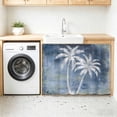 Blue Palm Tree Cabinet Curtains for Kitchen 10"W x 11"L, Summer ...