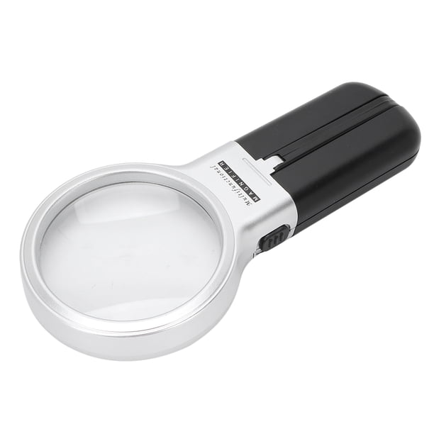 Lupa con luz LED, lupa plegable 3X X lupa de mano diseñada para ...