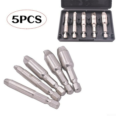 0# 1# 2# 3# 4# Bolt Extractor Screw Remover 1/4 Inch Hex Shank Broken ...