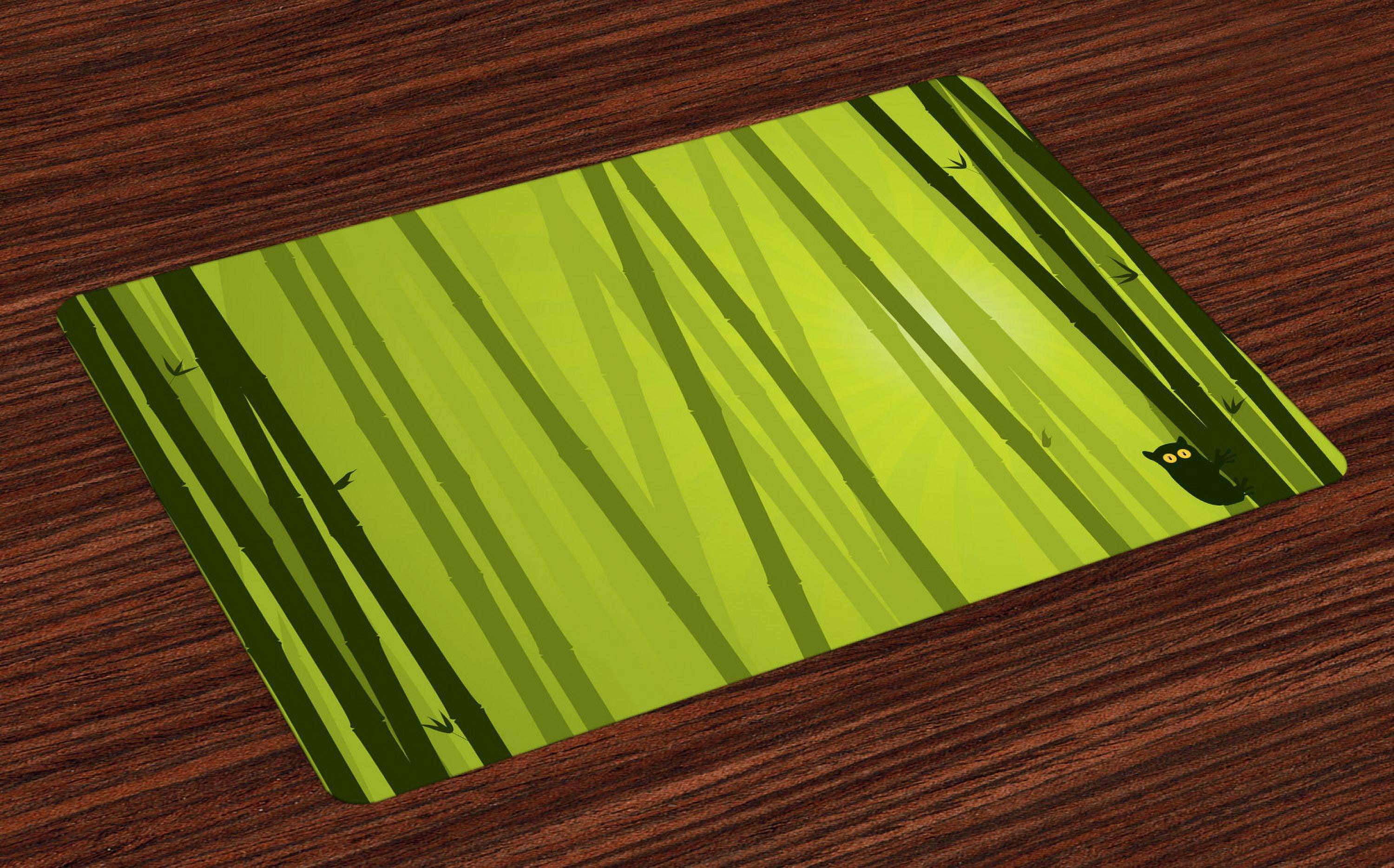 Ambesonne Forest Place Mats Set of 4, Botanical Wild Rainforest ...