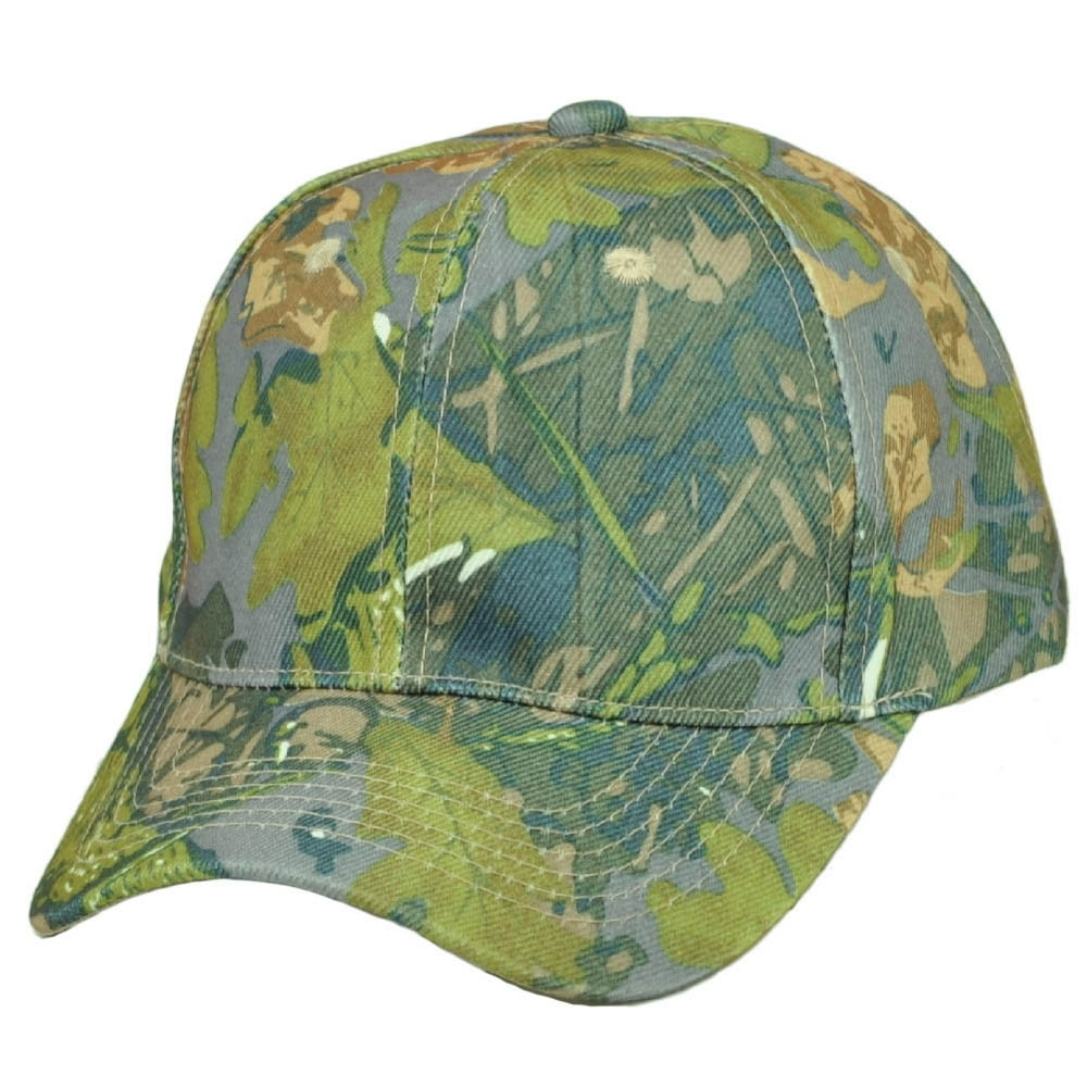 Green Camouflage Camo Blank Plain Solid Adjustable Hat Cap Acrylic ...