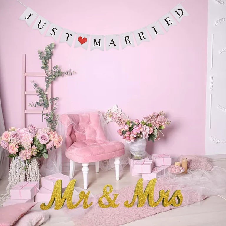 Just Married Banner Sweetheart Table
