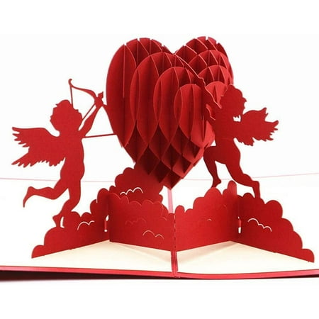 Cupid Greeting Card, 3D Cupid Pop-up Card, Romantic Love Card, Used for ...