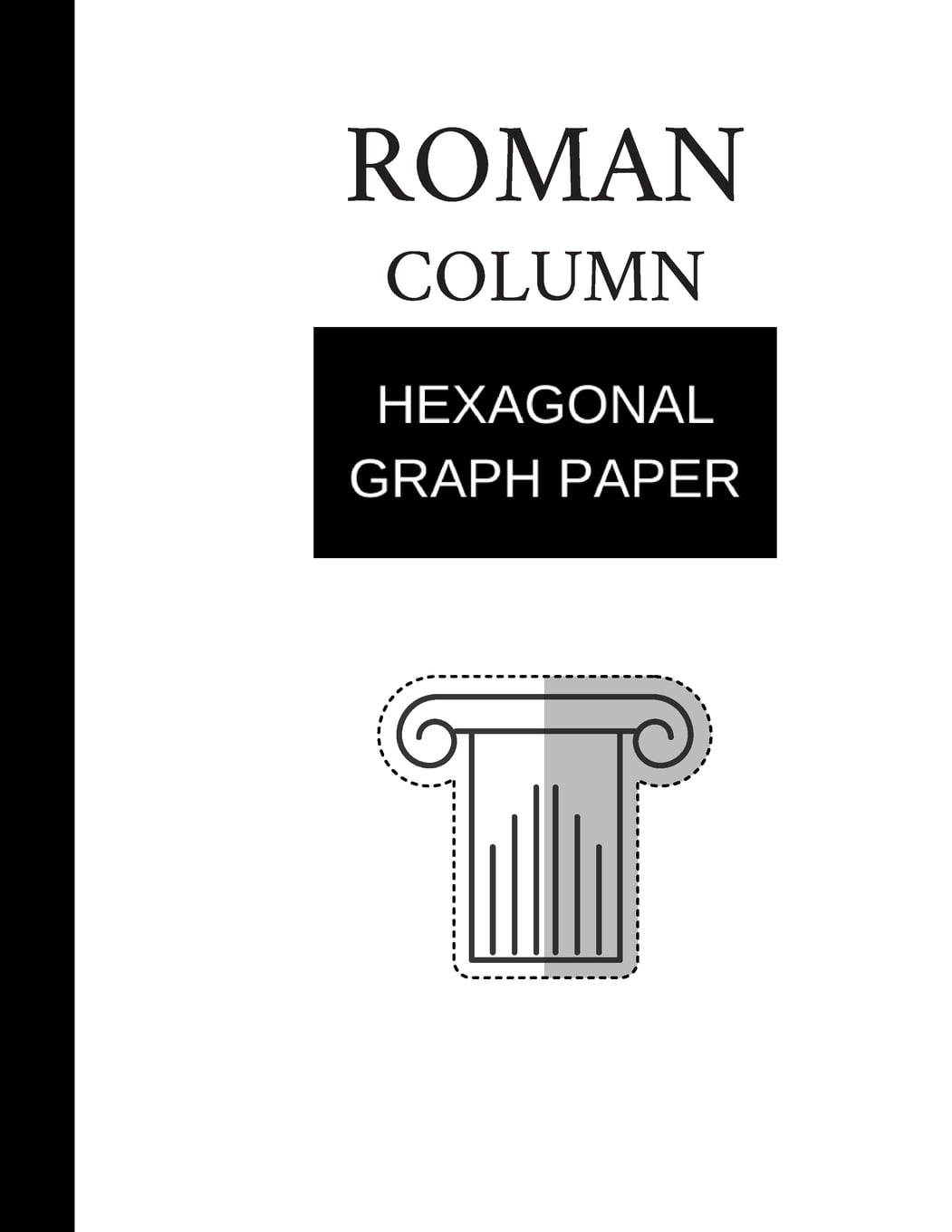 hexagonal graph paper roman column : hexagonal graph paper (8.5'' x 11 ...