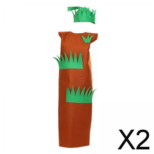 Runquan 2xTree Grass Cosplay Costume for Environmental Themed Party ...