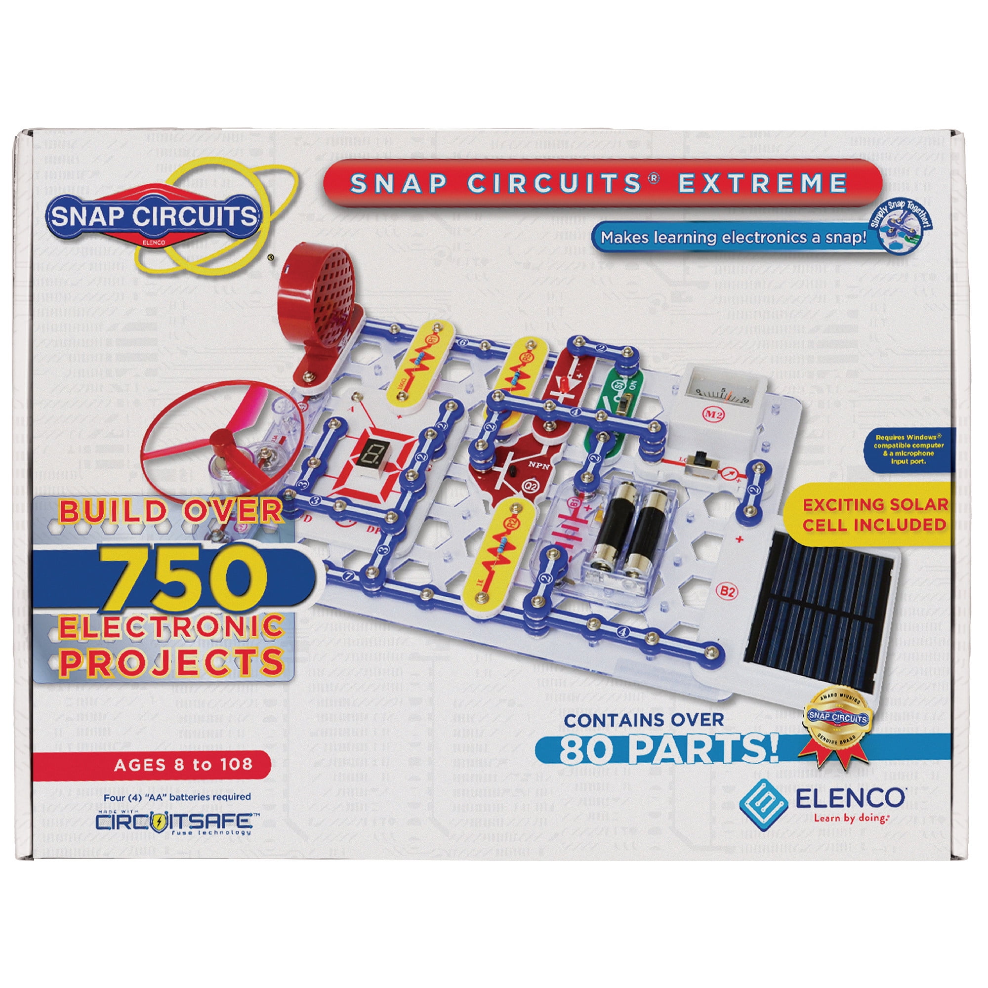 Snap Circuits Plastic Pro Electronics Exploration Kit SC-500 ＆ Battery ...