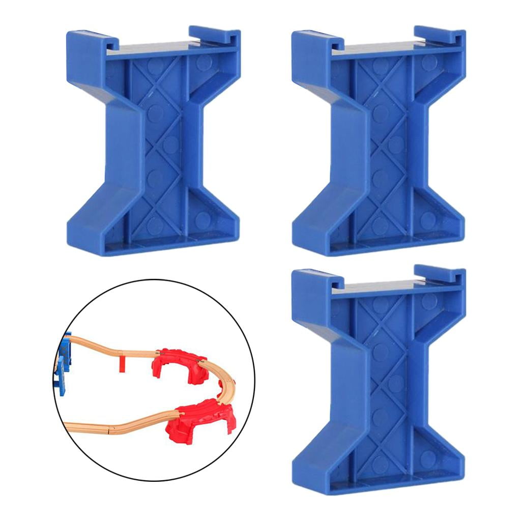 3 Pieces Plastic Train Support Track Railway Train Piers for Kids Age 3 ...