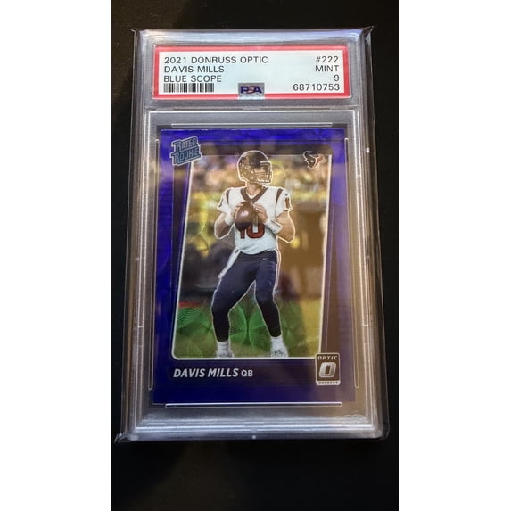 2021 Panini Donruss Optic Davis Mills #222 Blue Scope RC PSA 9 ...