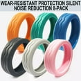 Set of 8Pcs Solid Color Rubber Wheel Covers for Luggage Quiet Rolling ...