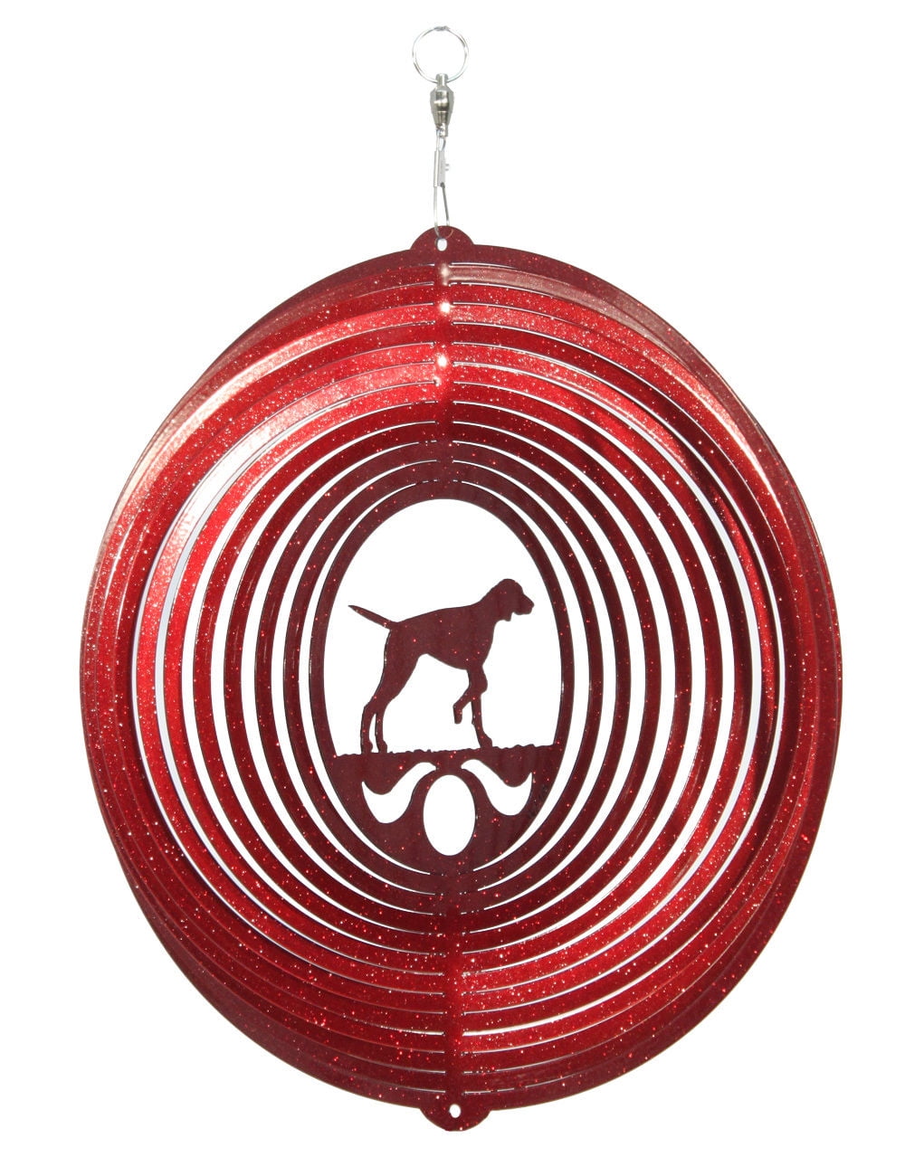 SWEN Products ENGLISH POINTER Dog Circle Swirly Metal Wind Spinner ...