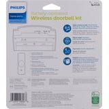 Philips Battery-Operated 8-Melody Doorbell Kit, One Push Button, White ...