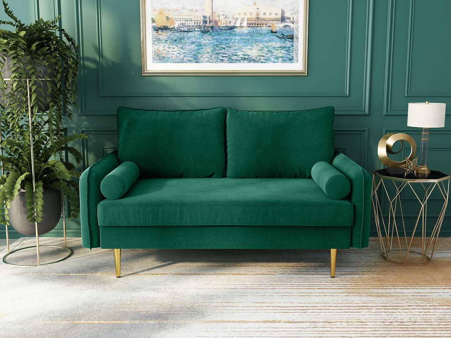 Koby Home's Collection Aspen Transitional Loveseat, Upholstered in ...