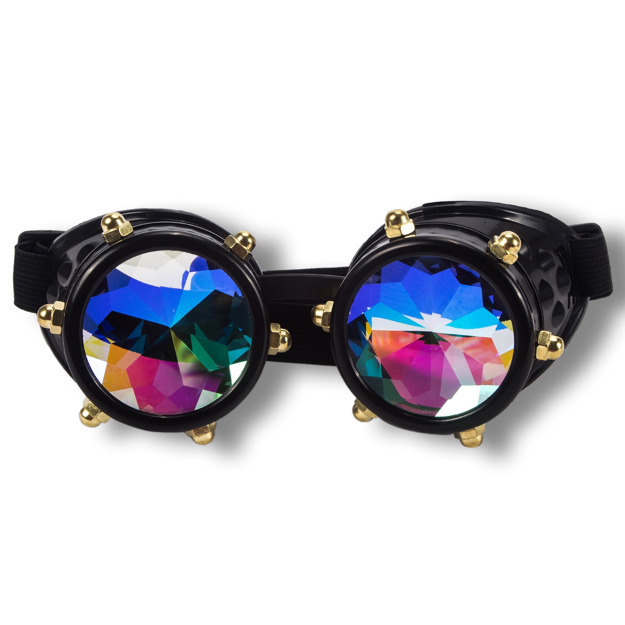 SAYFUT Vintage Steampunk Goggles Rainbow Kaleidoscope Festival ...
