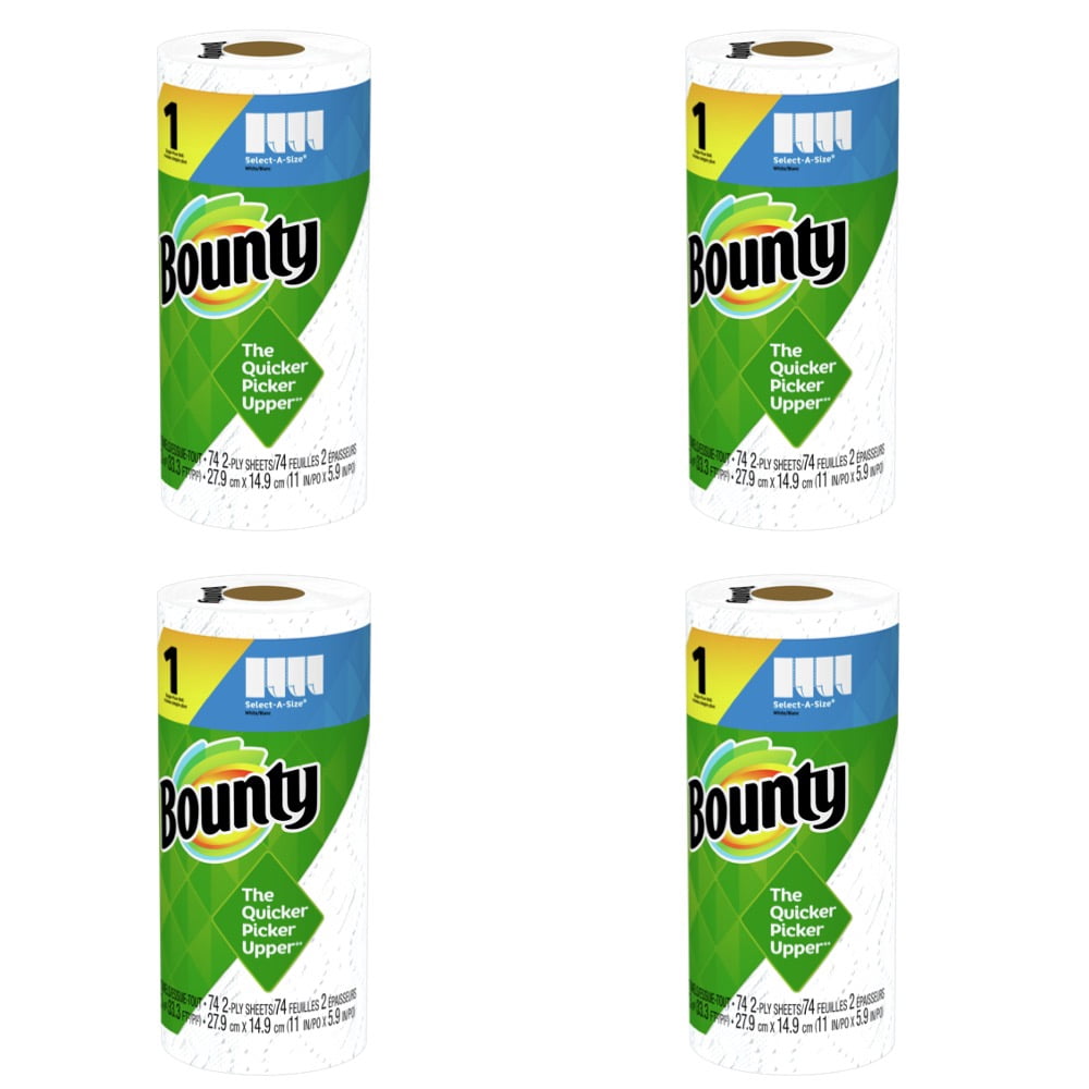 4 PACK BOUNTY TOALLAS DE PAPEL WHITE CONT. 1 ROLLO | Walmart en línea
