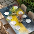 Abstract Color Block Fitted Rectangle Tablecloth 30" x 60" Yellow Block ...