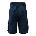 Wanyng Mens Summer Solid Cargo Pants Elastic Waist Zipper Fly